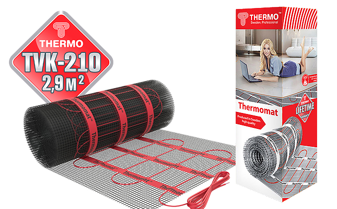 Thermomat TVK-210 2,9 м.кв (м2) 620 Вт 7350049070193 Нагревательный мат ...